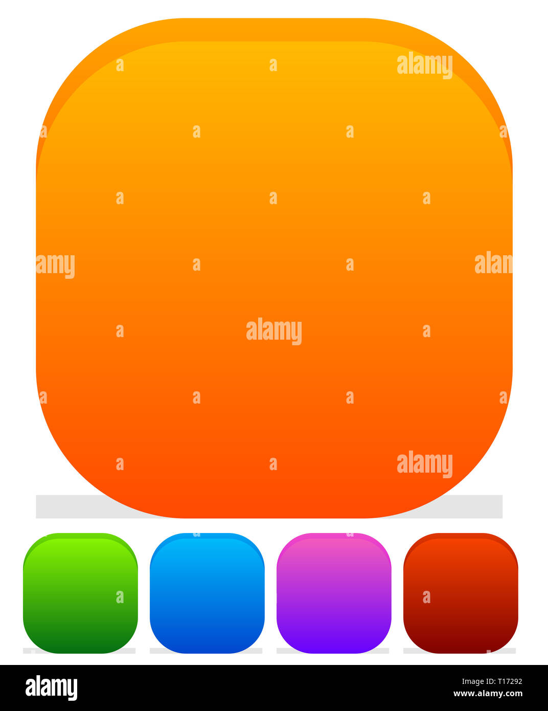 Empty rounded icon, button backgrounds with different level of ...