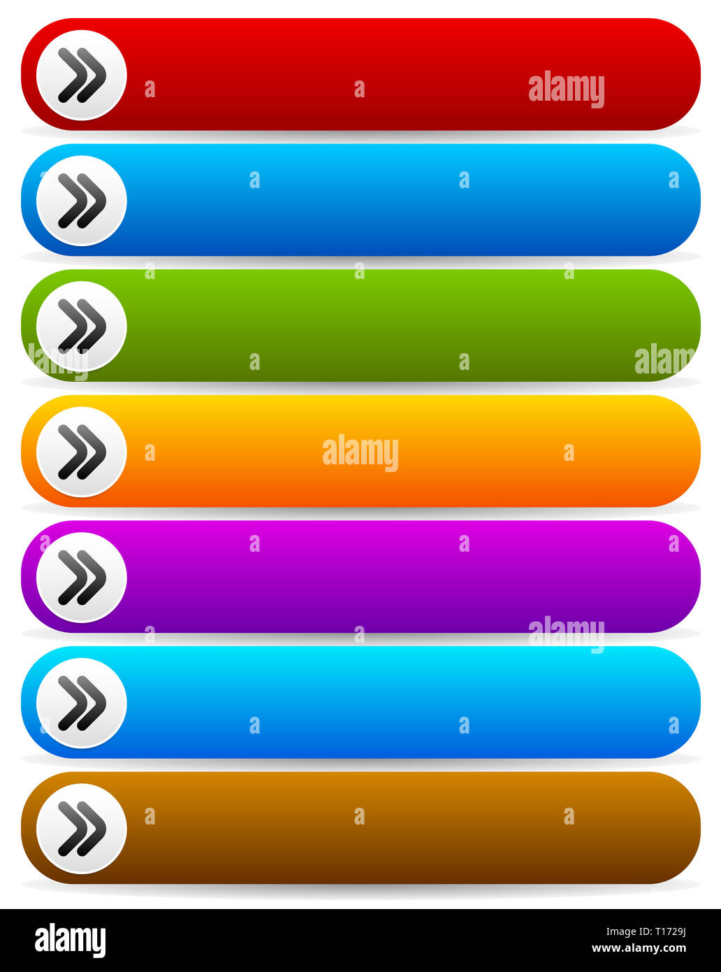 Eps 10 vector illustration of Colorful rounded rectangle buttons with ...