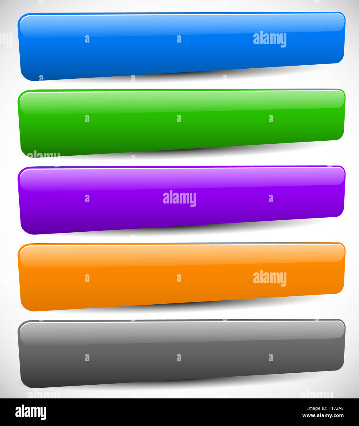 Set of blank button backgrounds in different colors. Vector design ...
