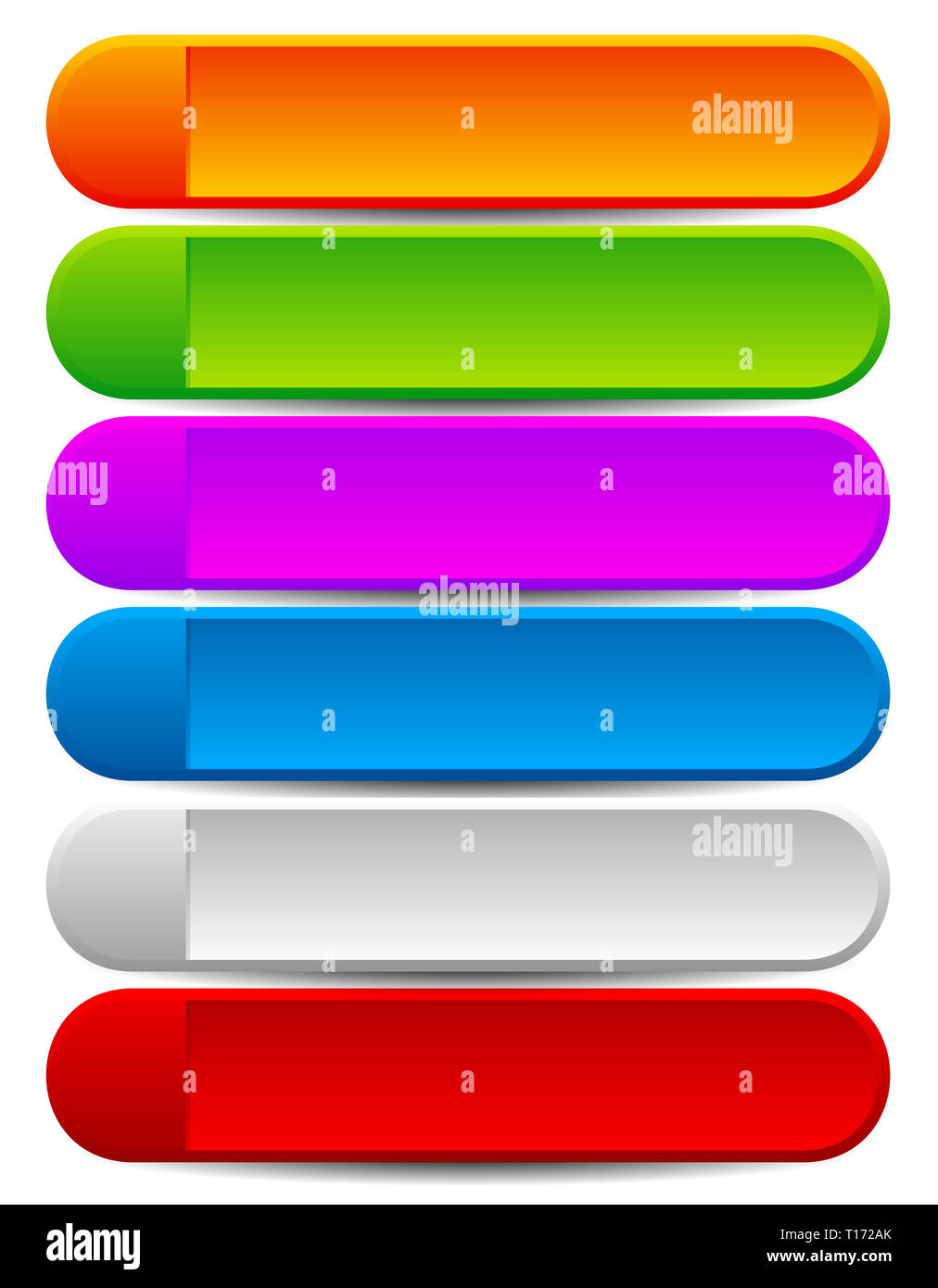 Colorful rounded banner or button backgrounds with blank space for your ...