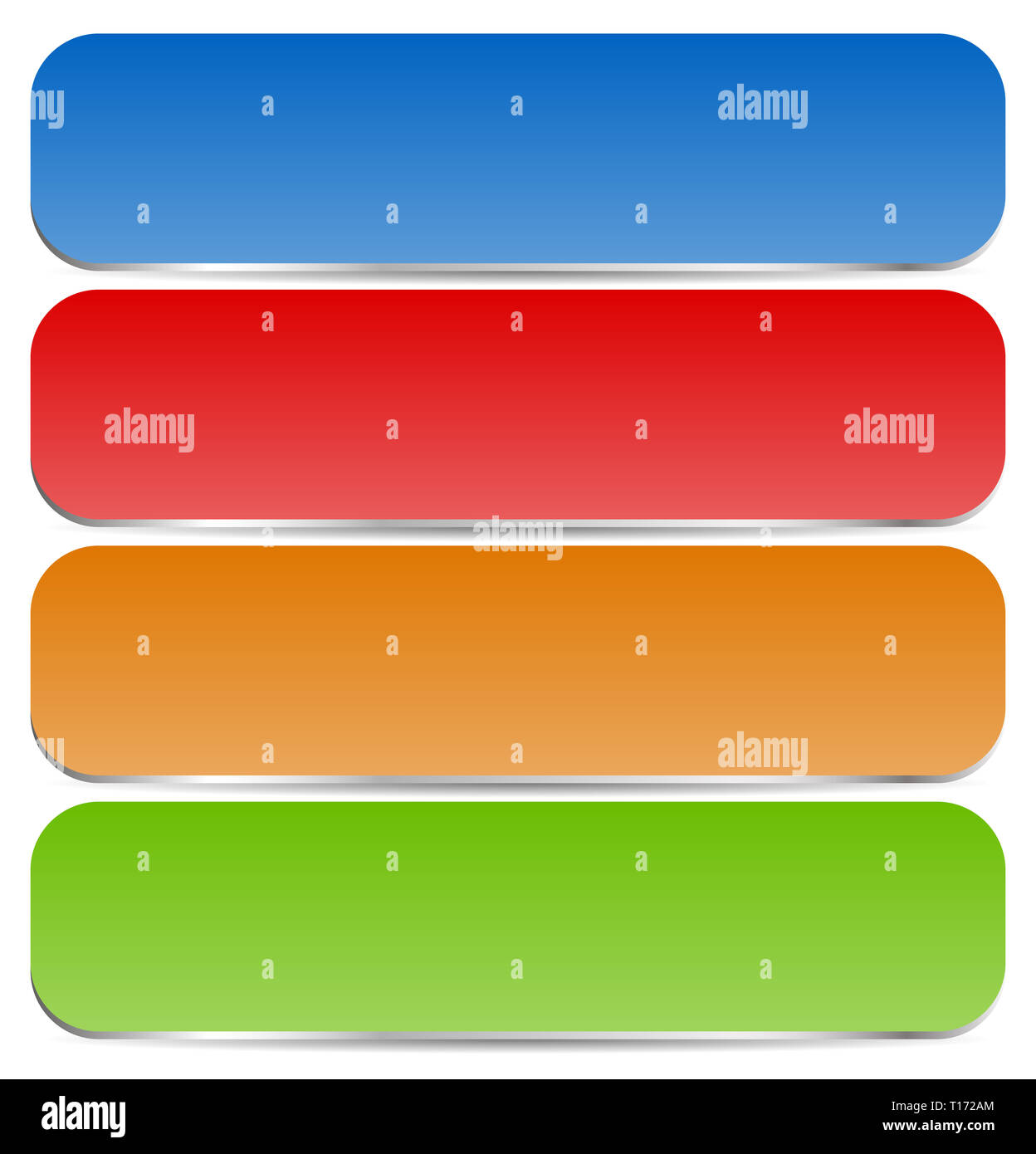 Eps 10 vector illustration of Rounded bright buttons white blank space ...