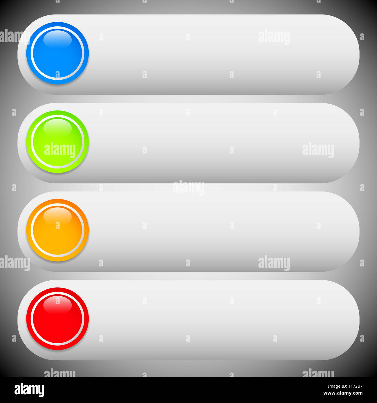 Set of colorful button, banner backgrounds, bars with circles. Editable ...
