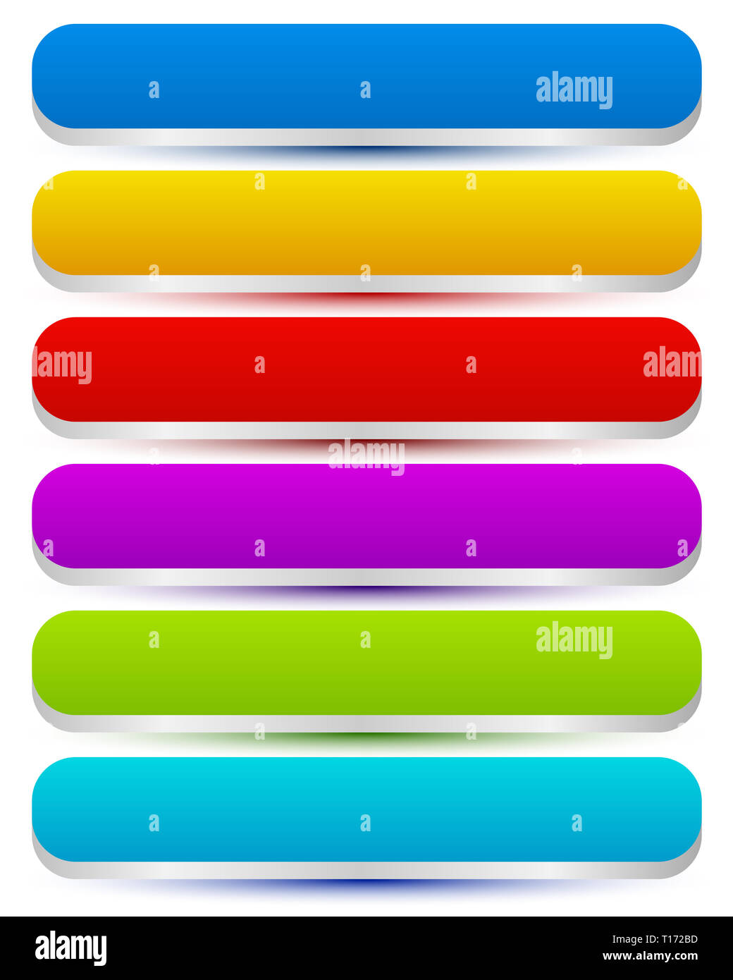 Colorful oblong buttons Stock Photo - Alamy