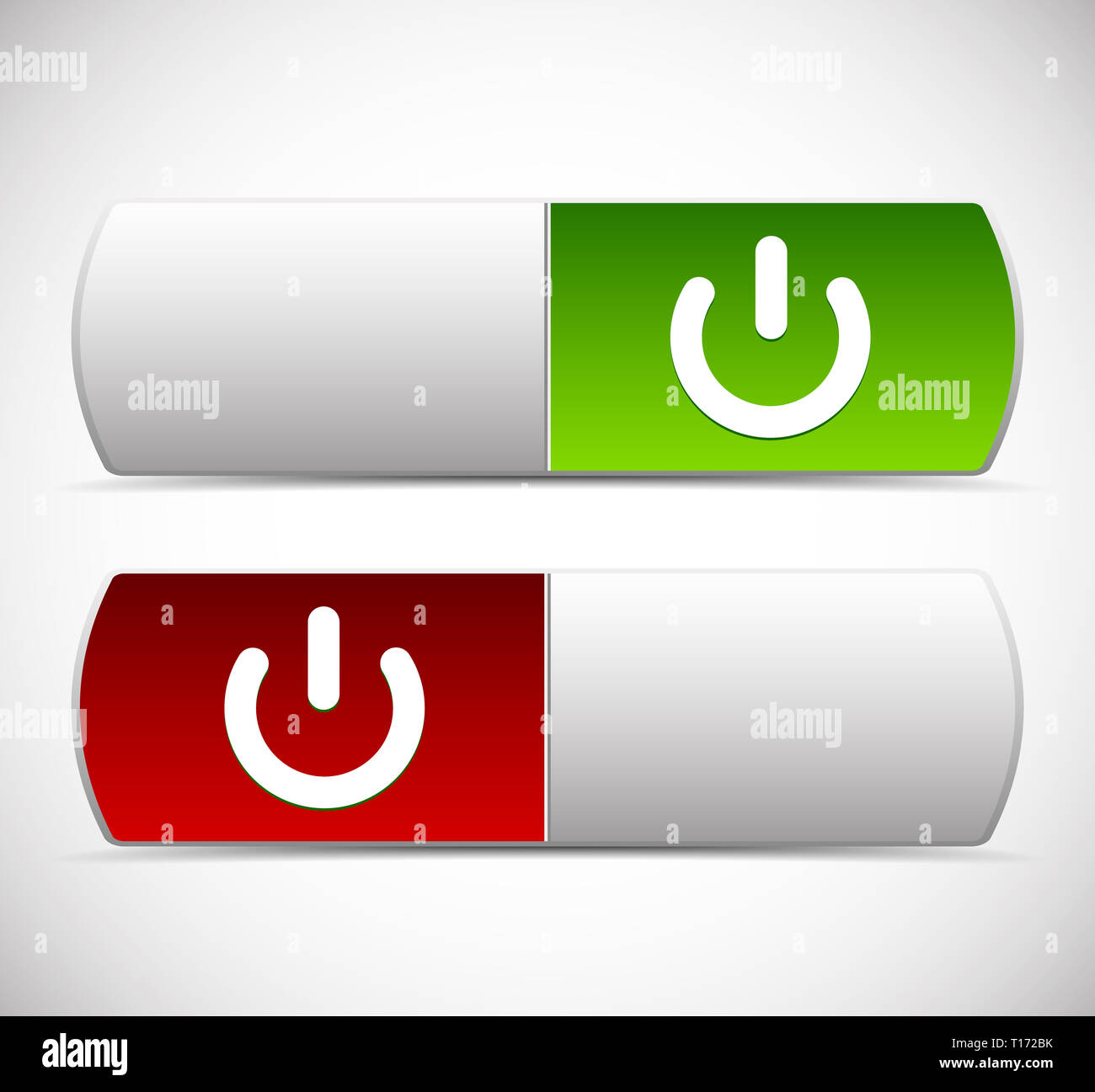 Power button UI elements. Turn on, turn off, shutdown, activation ...