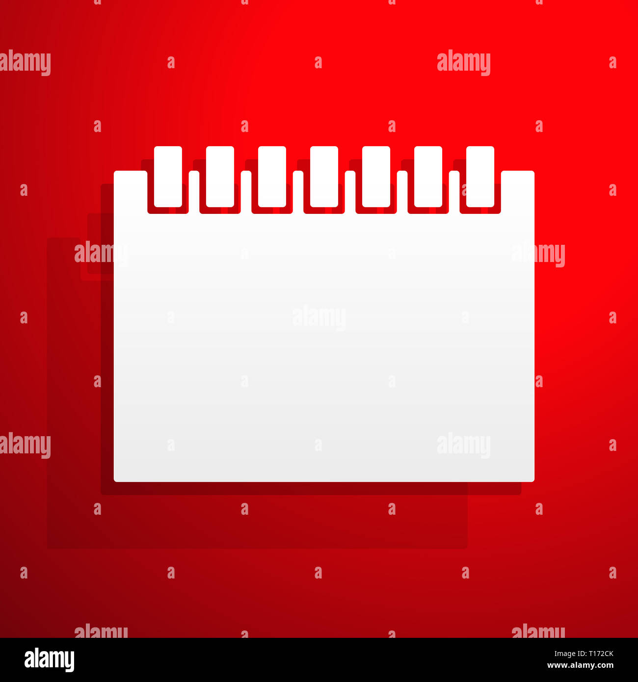 Red calendar vector icon. Illustration for schedule, appointment or ...