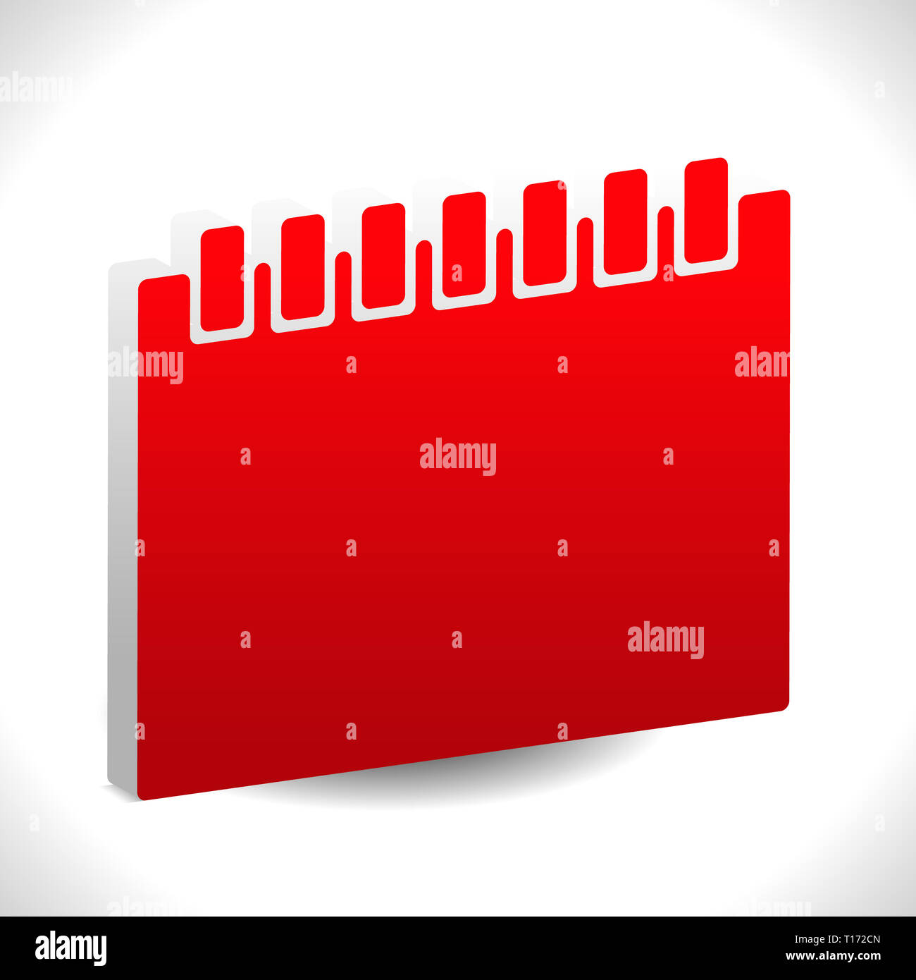 Red calendar vector icon. Illustration for schedule, appointment or ...