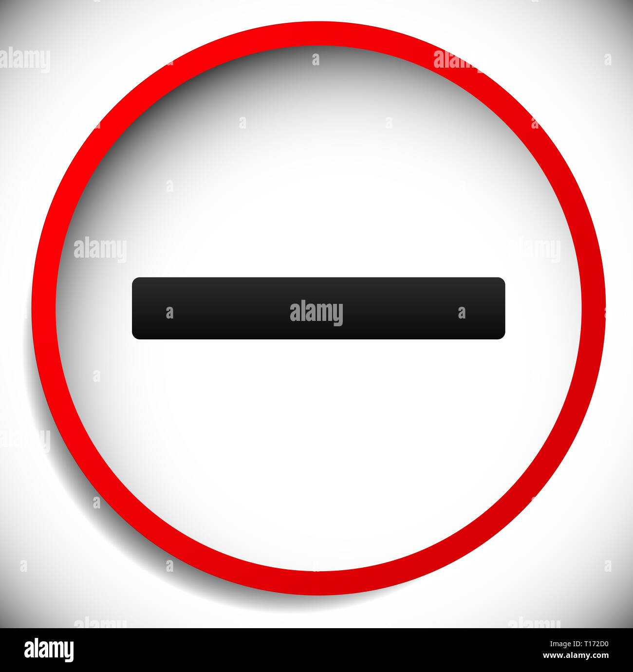 Eps 10 vector llustration of Red circle sign, road sign for prohibited ...