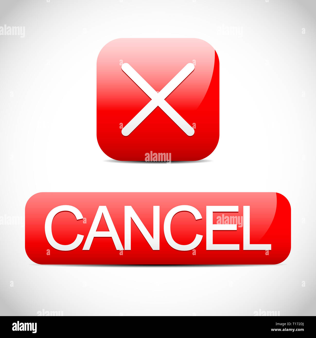 Cross sign with cancel button. Cancel, cancellation concept Stock Photo ...