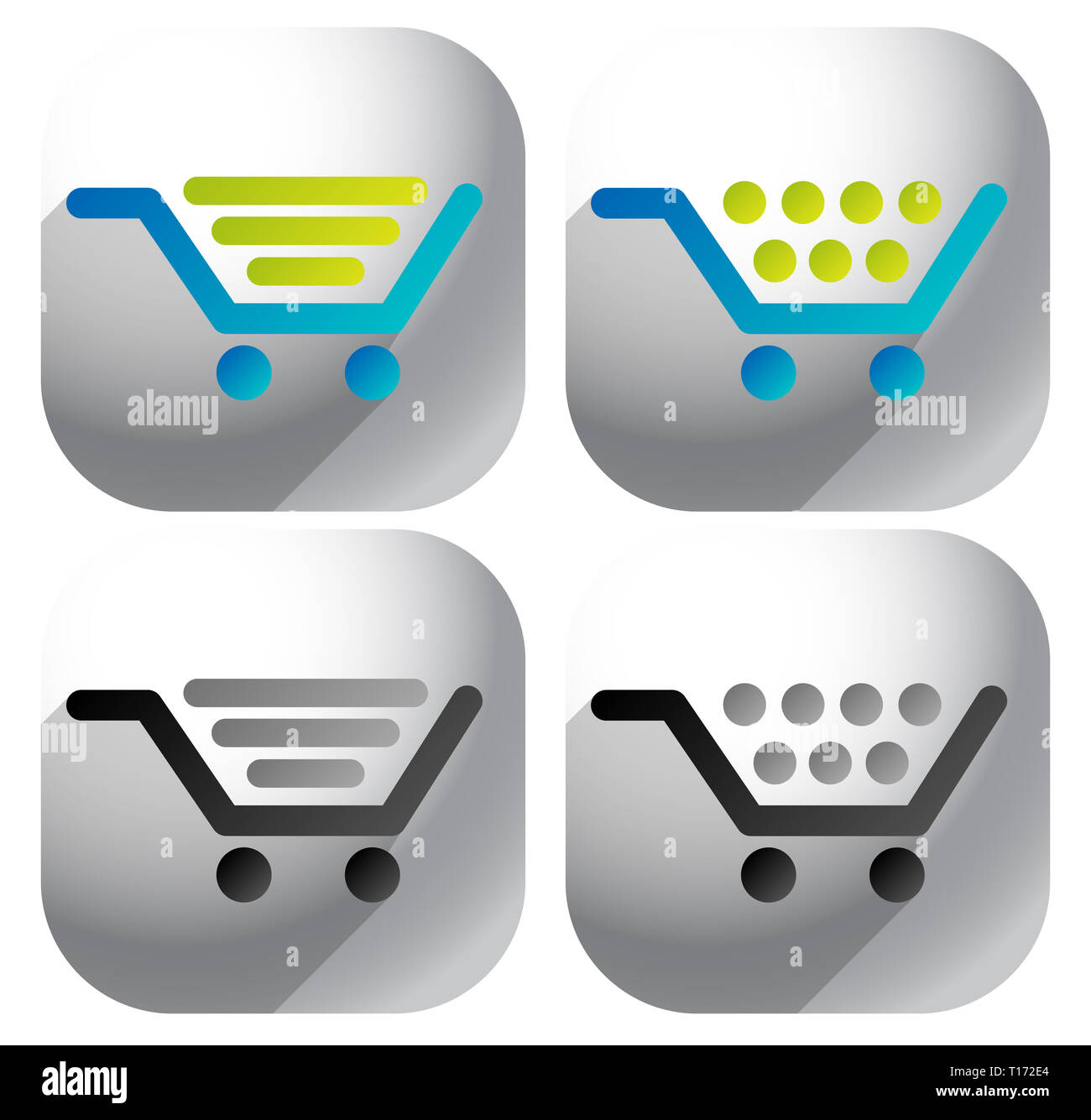 Shopping cart icons. Editable vector graphic Stock Photo - Alamy