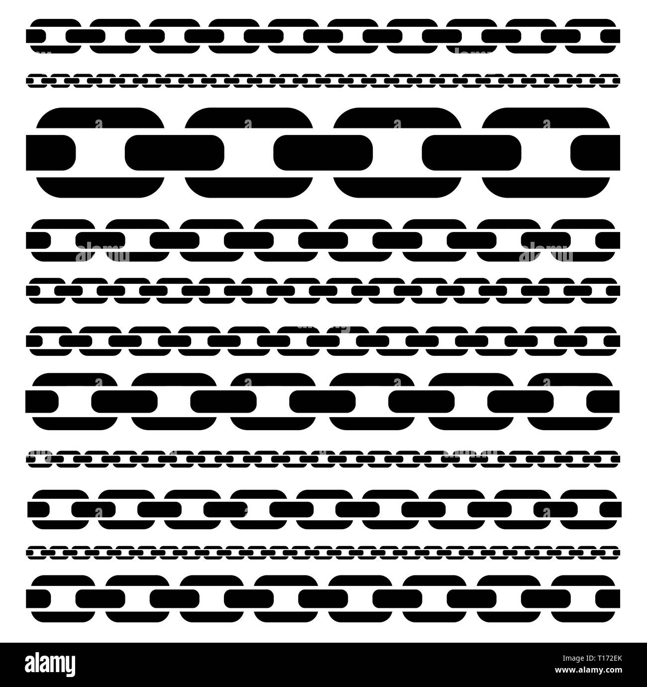 Chain Silhouettes Isolated, Eps 10 Vector Illustration Stock Photo - Alamy