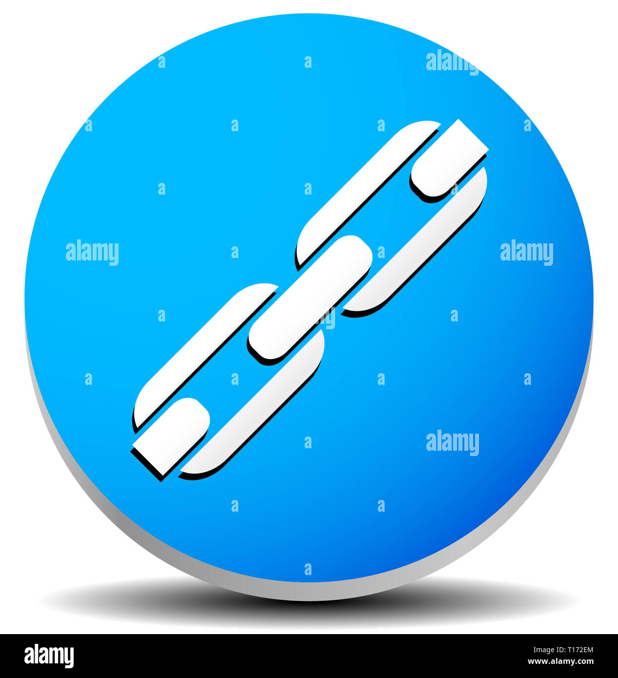 Icon with chain-link symbol, Eps 10 Vector Illustration Stock Photo - Alamy