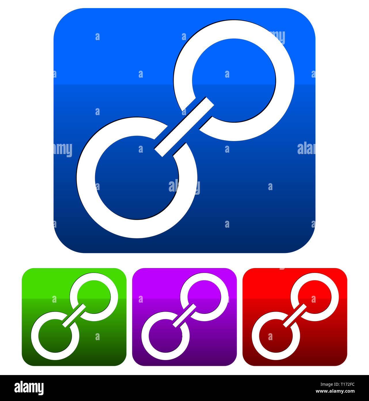 Chain link icon. Manufacturing, coopertion, link, connection concepts ...