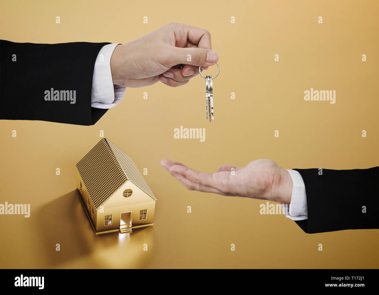 Real estate business, residential rental and investment. Businessman ...