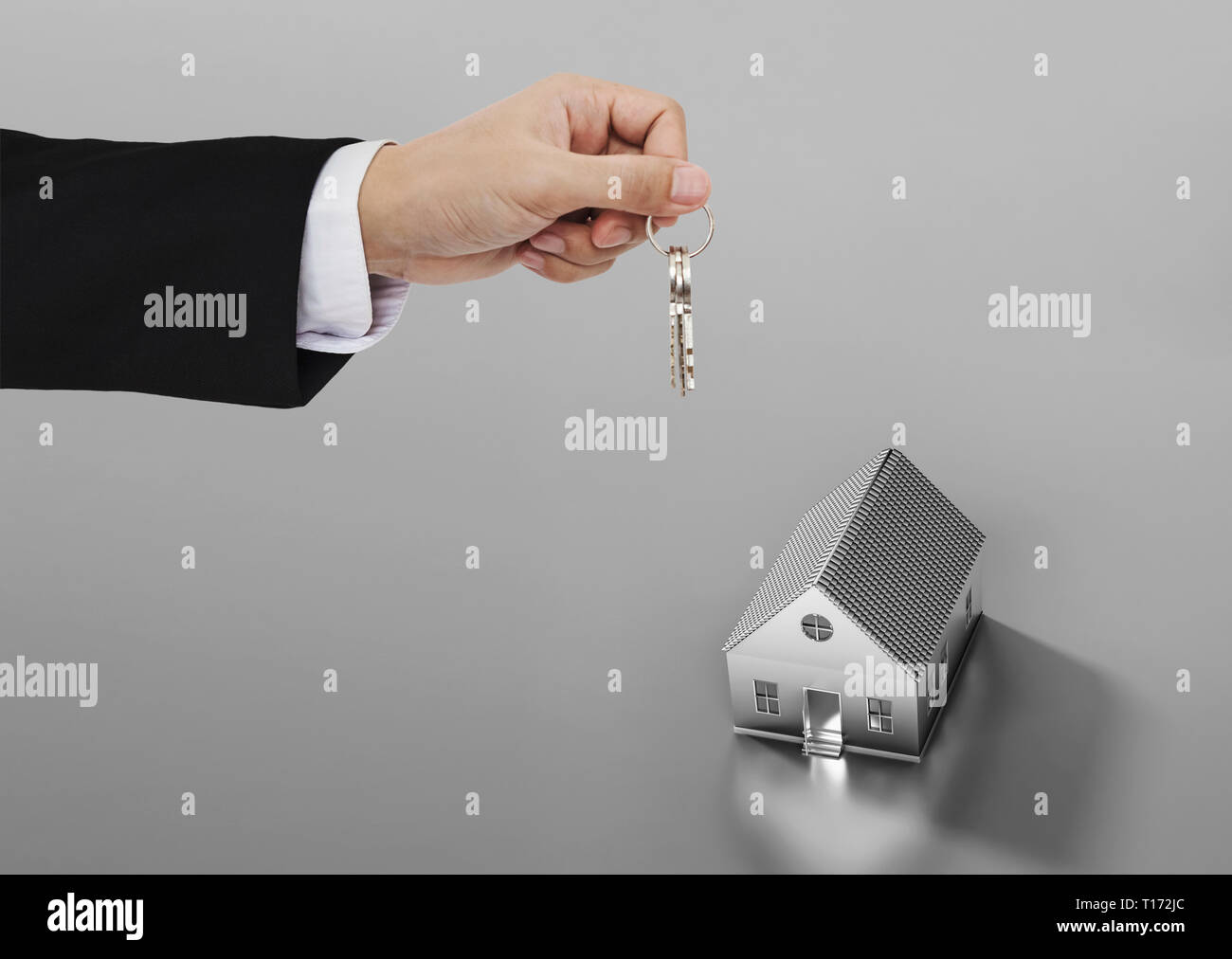 Real estate business, residential rental and investment. Businessman ...