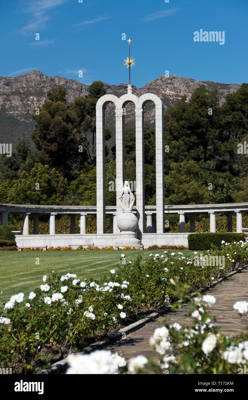 The Huguenot Monument (c. 1945) in Franschhoek, South Africa, is ...