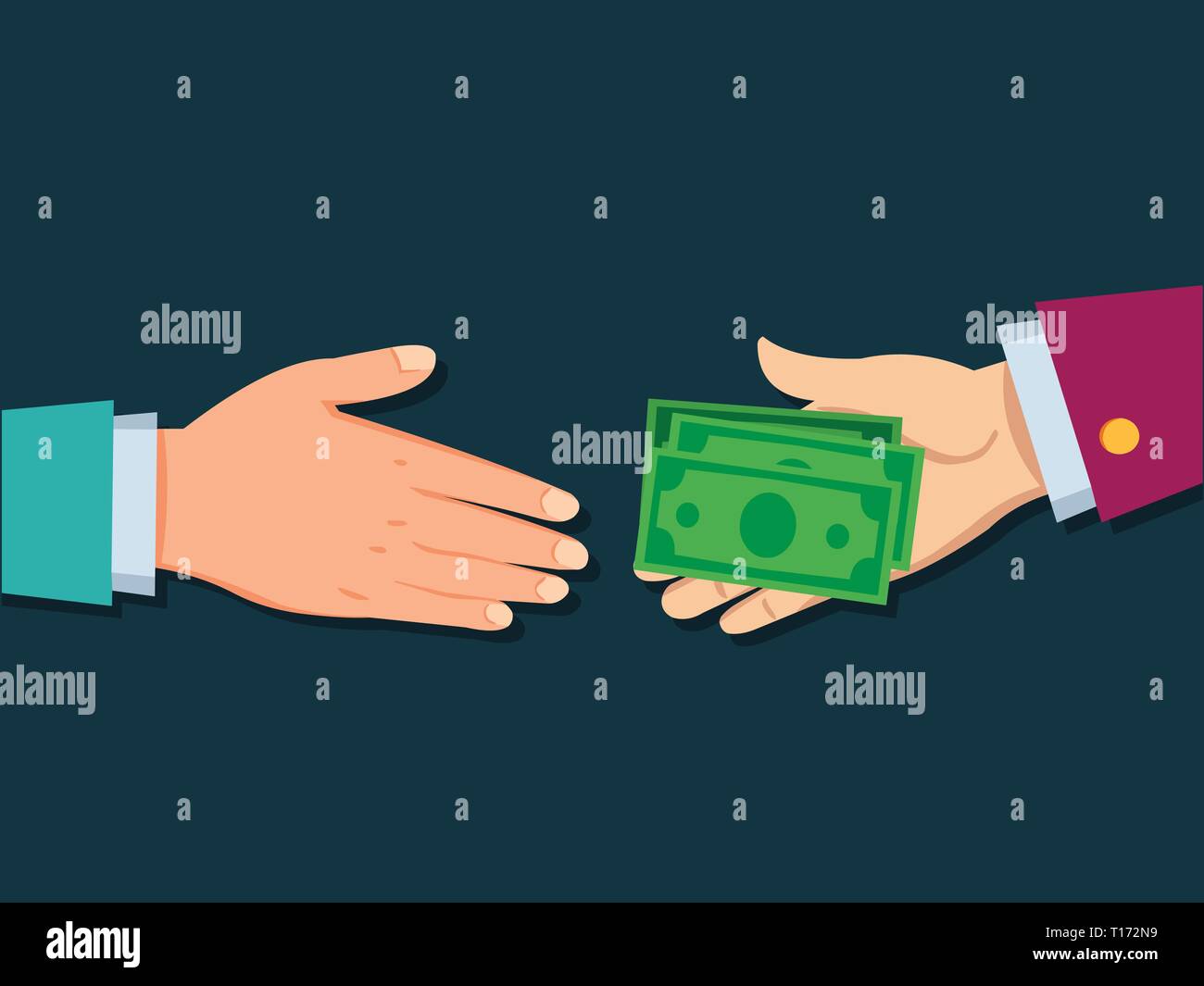 hands doing corruption gesture vector illustration Stock Vector Image ...