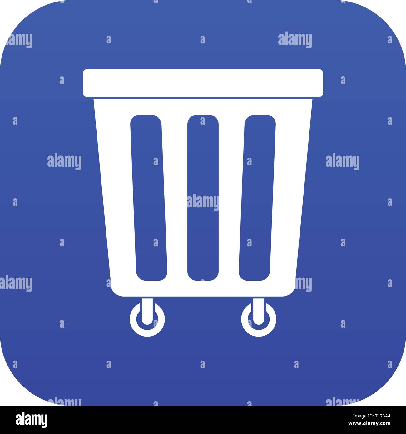 Recycle wheelie bin blue Stock Vector Images - Alamy