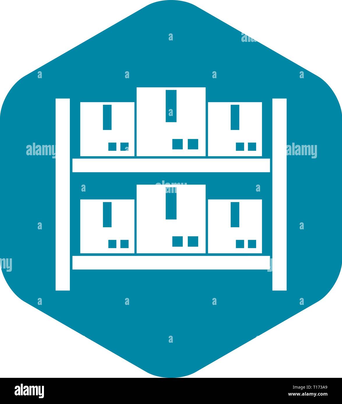 Storage of goods in warehouse icon, simple style Stock Vector Image ...