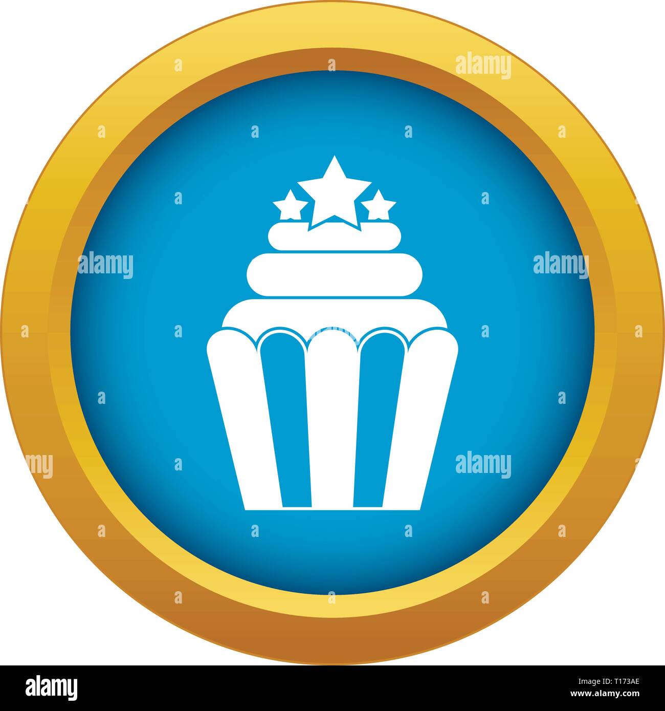 Popcorn icon blue vector isolated Stock Vector Image & Art - Alamy
