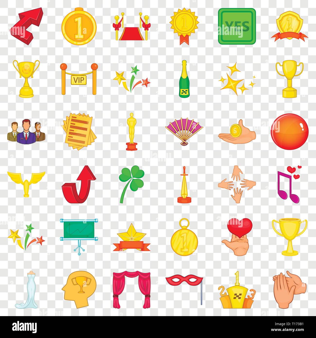 Victory icons set, cartoon style Stock Vector Image & Art - Alamy