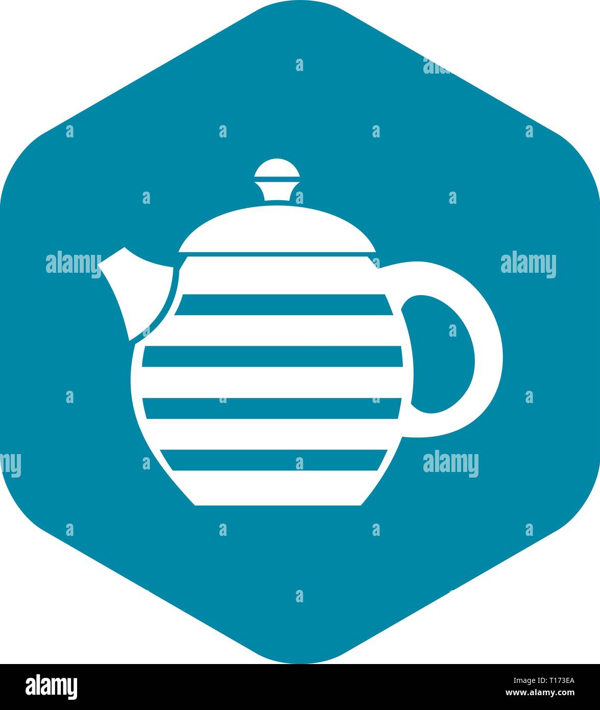 Striped teapot icon, simple style Stock Vector Image & Art - Alamy