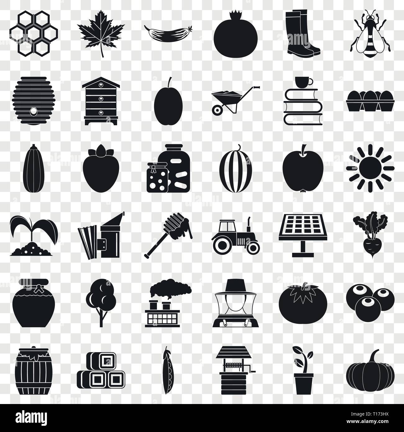Vitamin icons set, simple style Stock Vector Image & Art - Alamy
