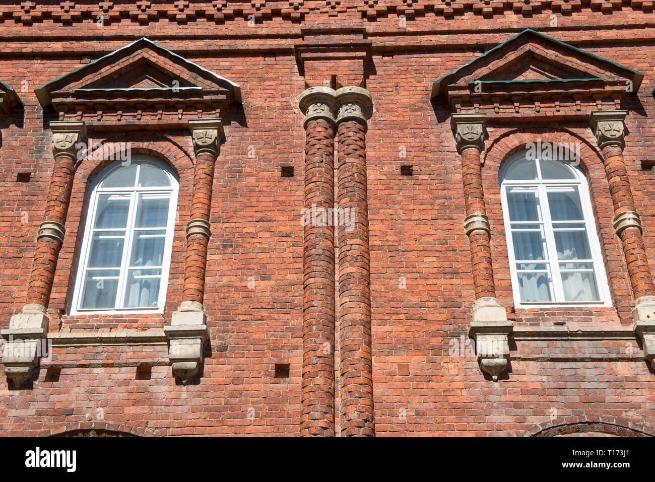 Architecture details of a monastic building in the Borovichsky Holy ...