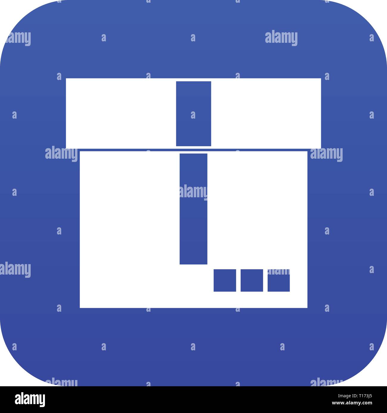 Box icon digital blue Stock Vector Image & Art - Alamy