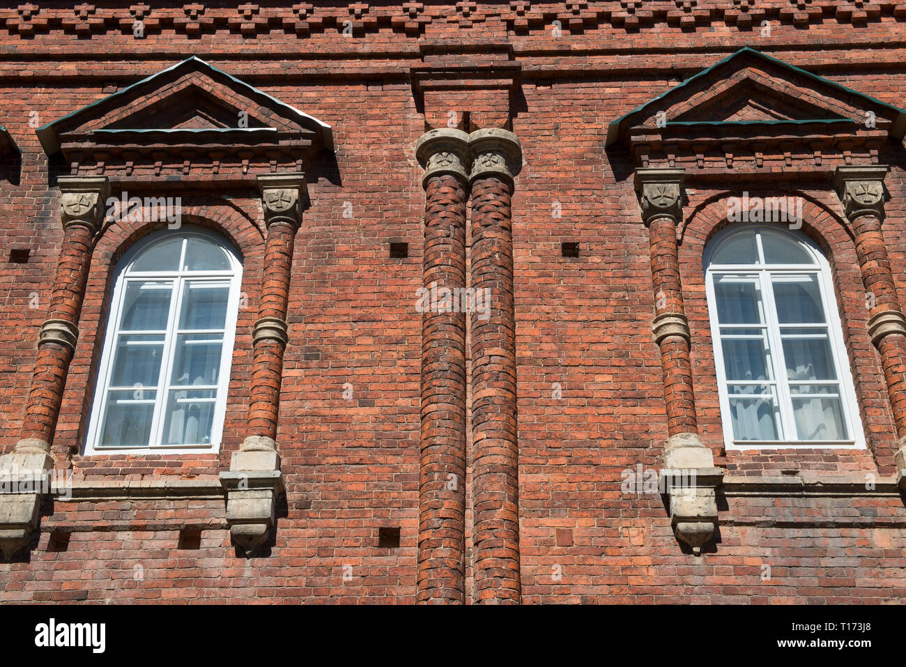 Architecture details of a monastic building in the Borovichsky Holy ...