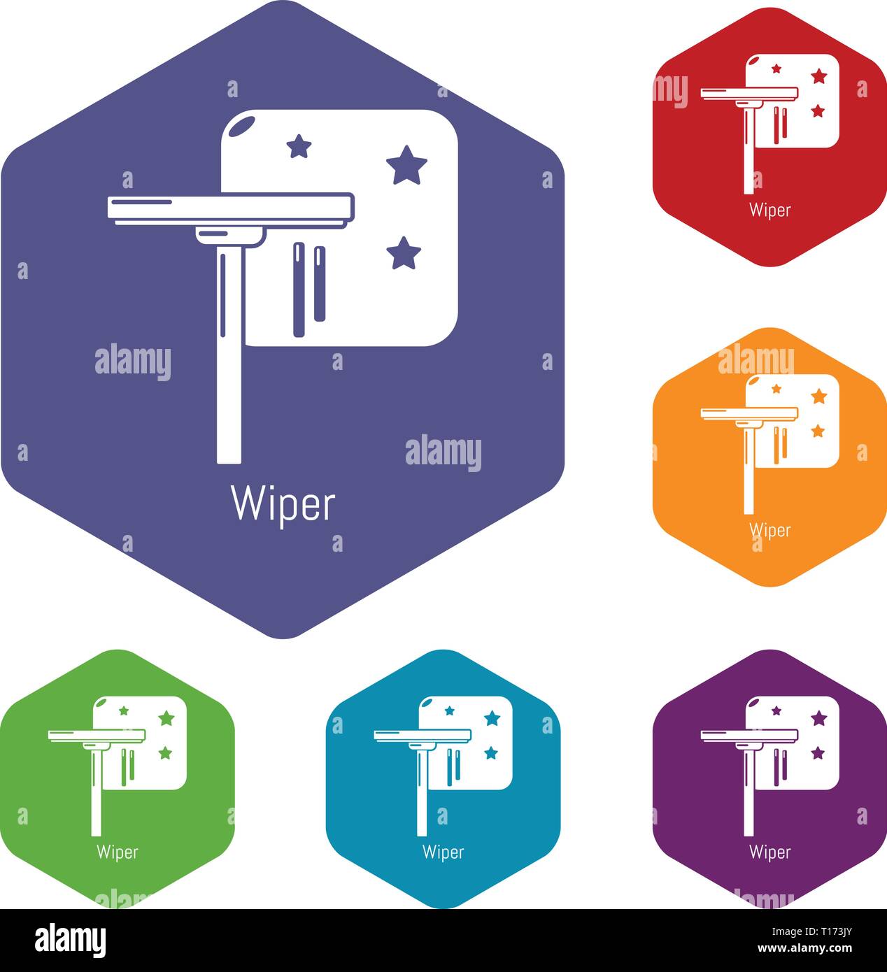 Hand holding windscreen wiper Stock Vector Images - Alamy