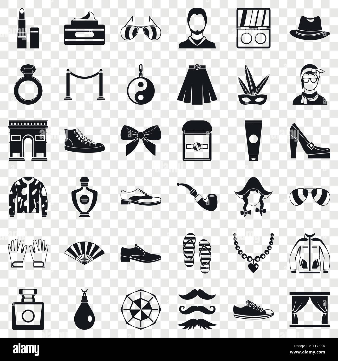 Vogue icons set, simple style Stock Vector Image & Art - Alamy