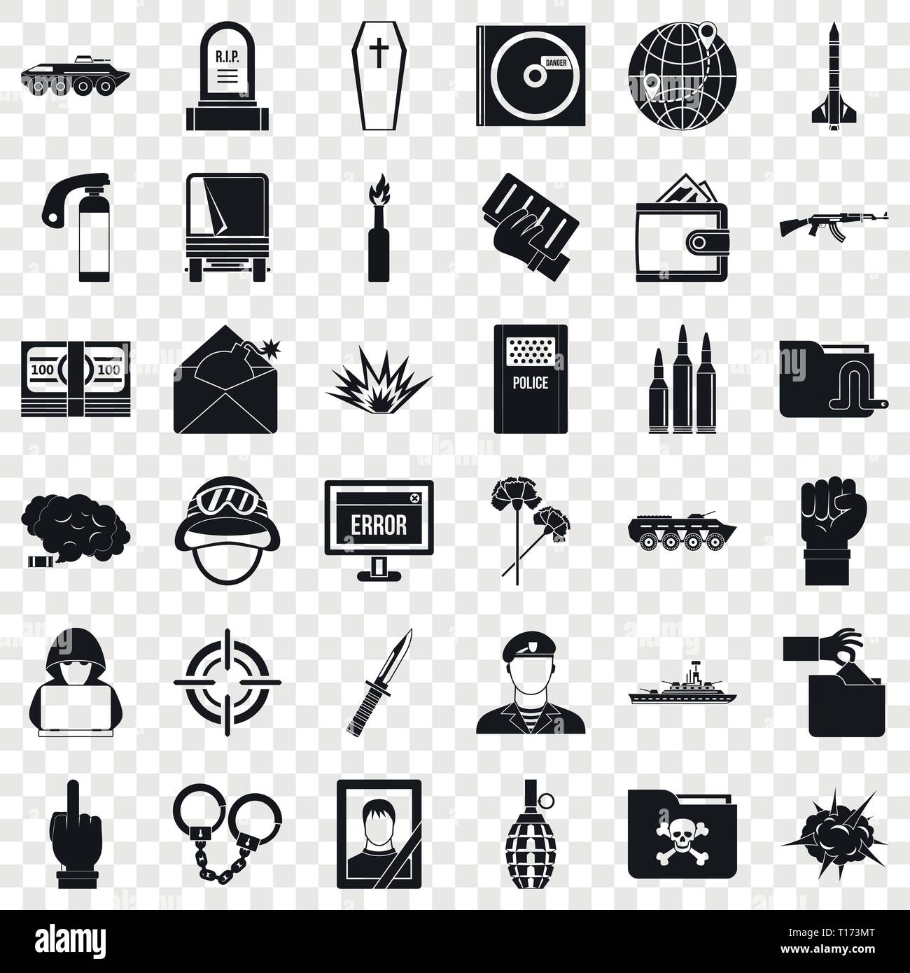 War icons set, simple style Stock Vector Image & Art - Alamy