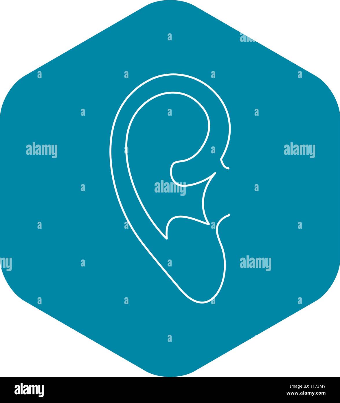 Human ear icon, simple style Stock Vector Image & Art - Alamy