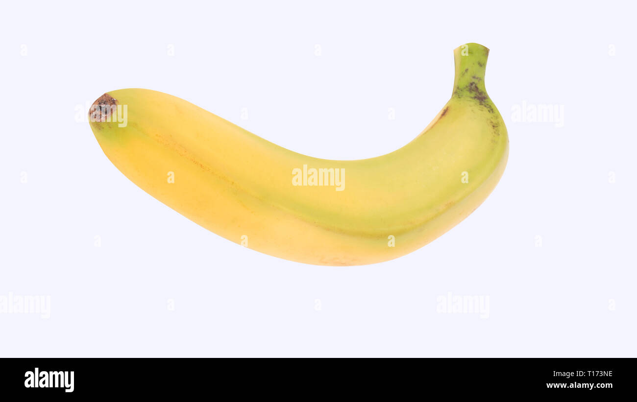 Yellow Banana Isolated Stock Photo - Alamy