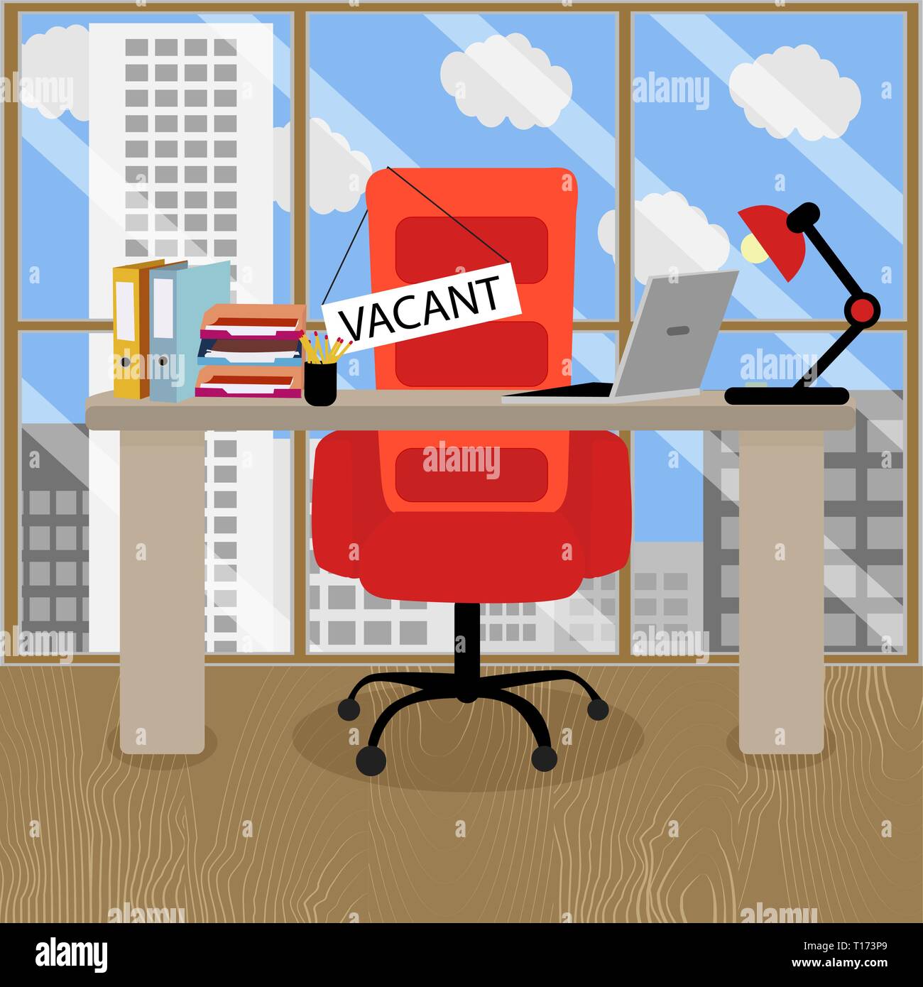 Empty computer room in Stock Vector Images - Alamy