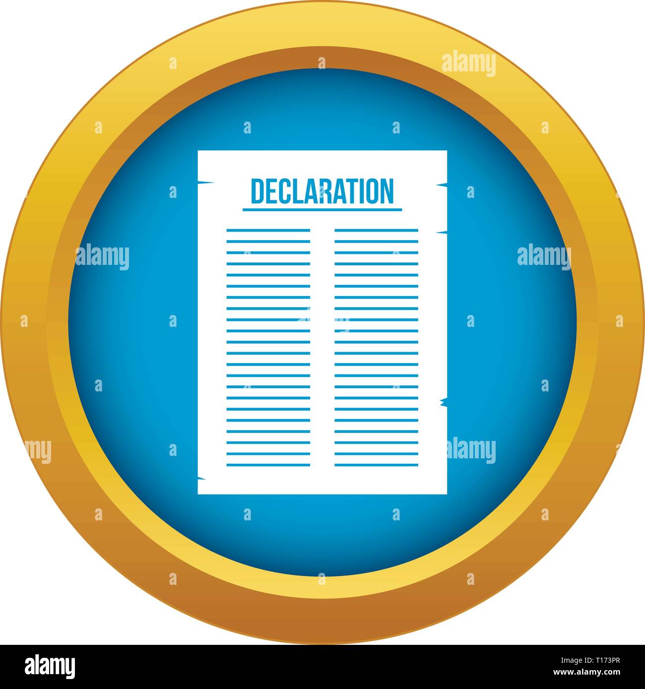 Declaration of independence icon blue vector isolated Stock Vector ...