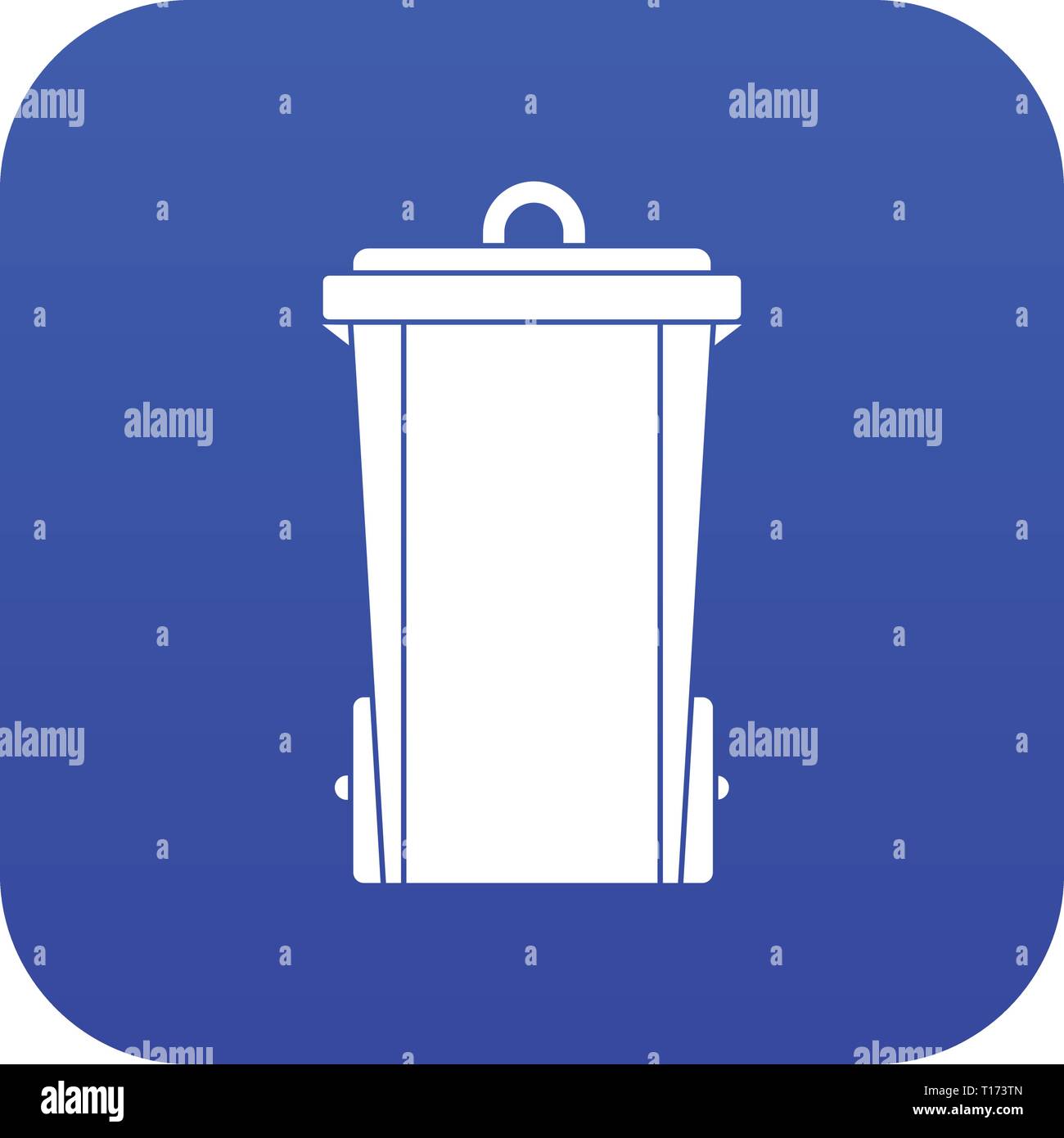 Garbage bin icon digital blue Stock Vector Image & Art - Alamy