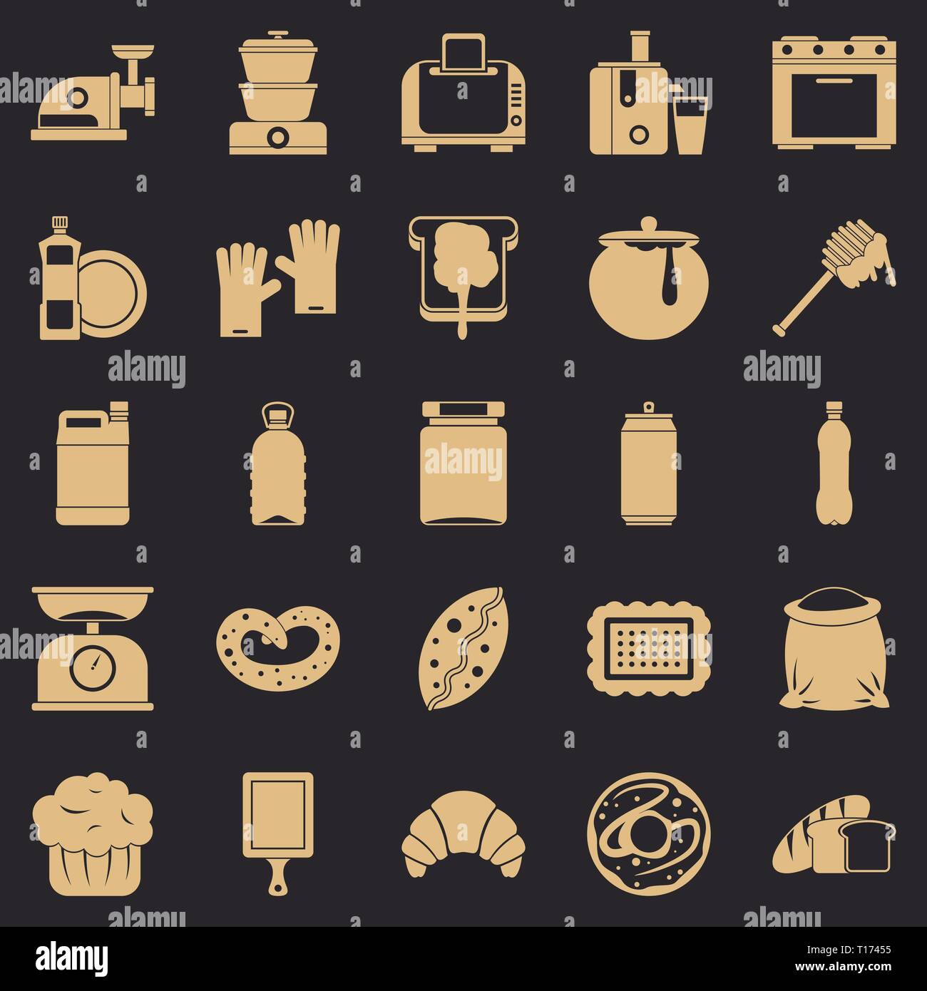 Cooking icons set, simple style Stock Vector Image & Art - Alamy