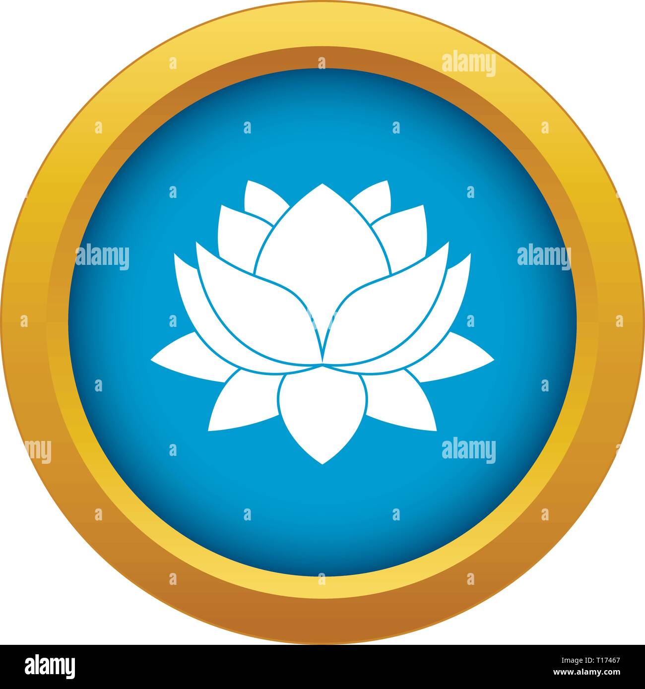Water lily flower icon blue vector isolated Stock Vector Image & Art ...