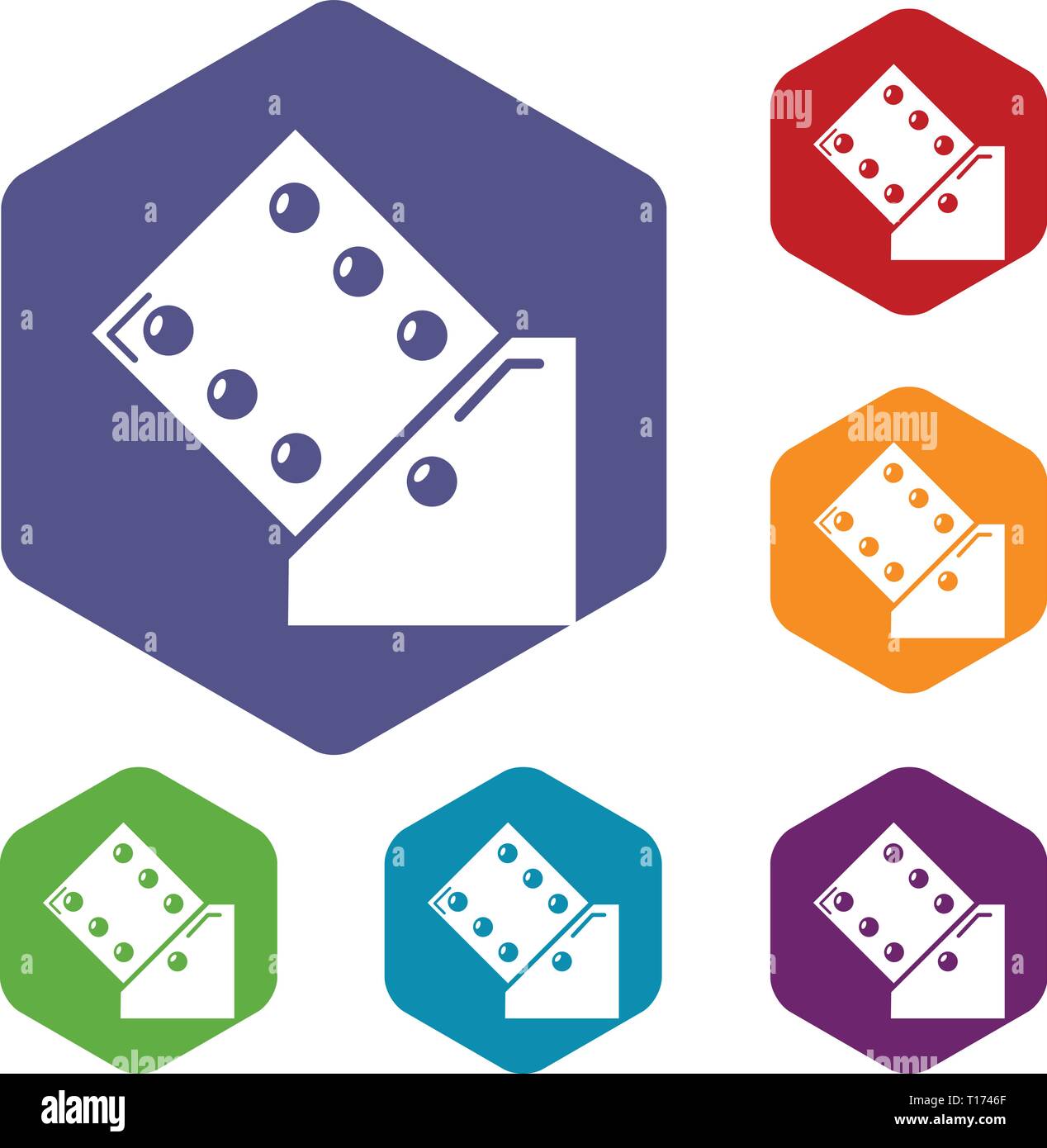 Dice icons vector hexahedron Stock Vector Image & Art - Alamy