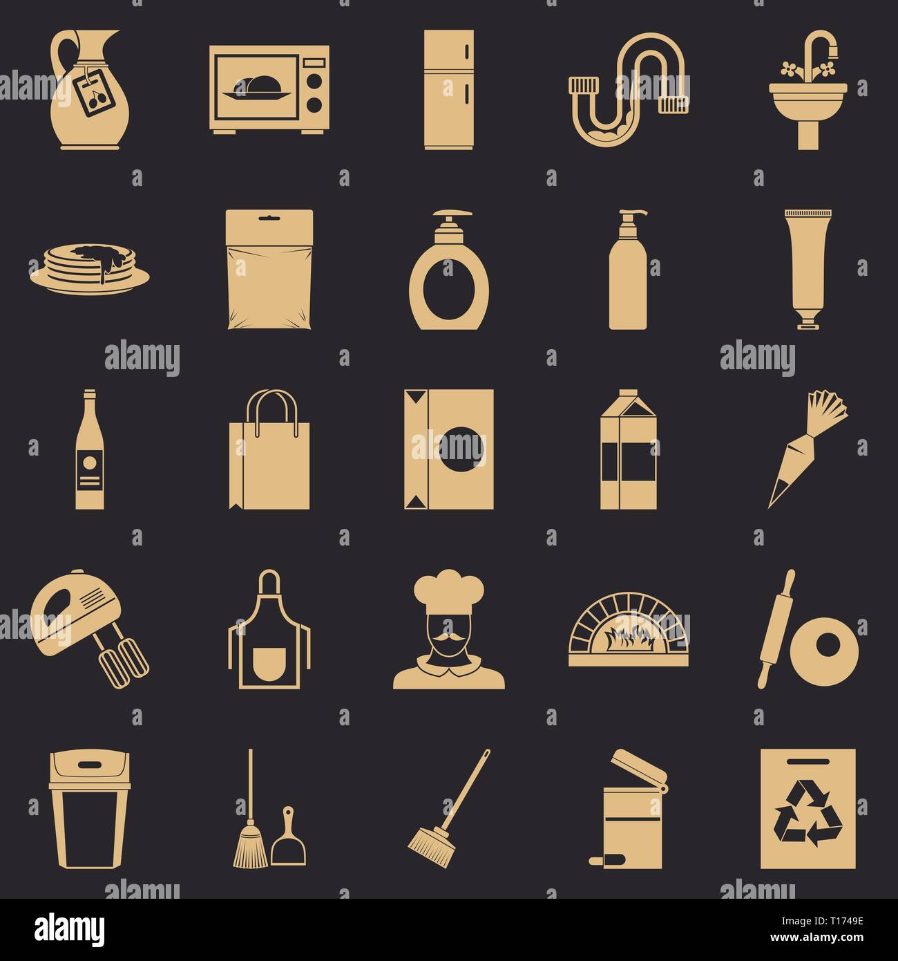 Dining icons set, simple style Stock Vector Image & Art - Alamy