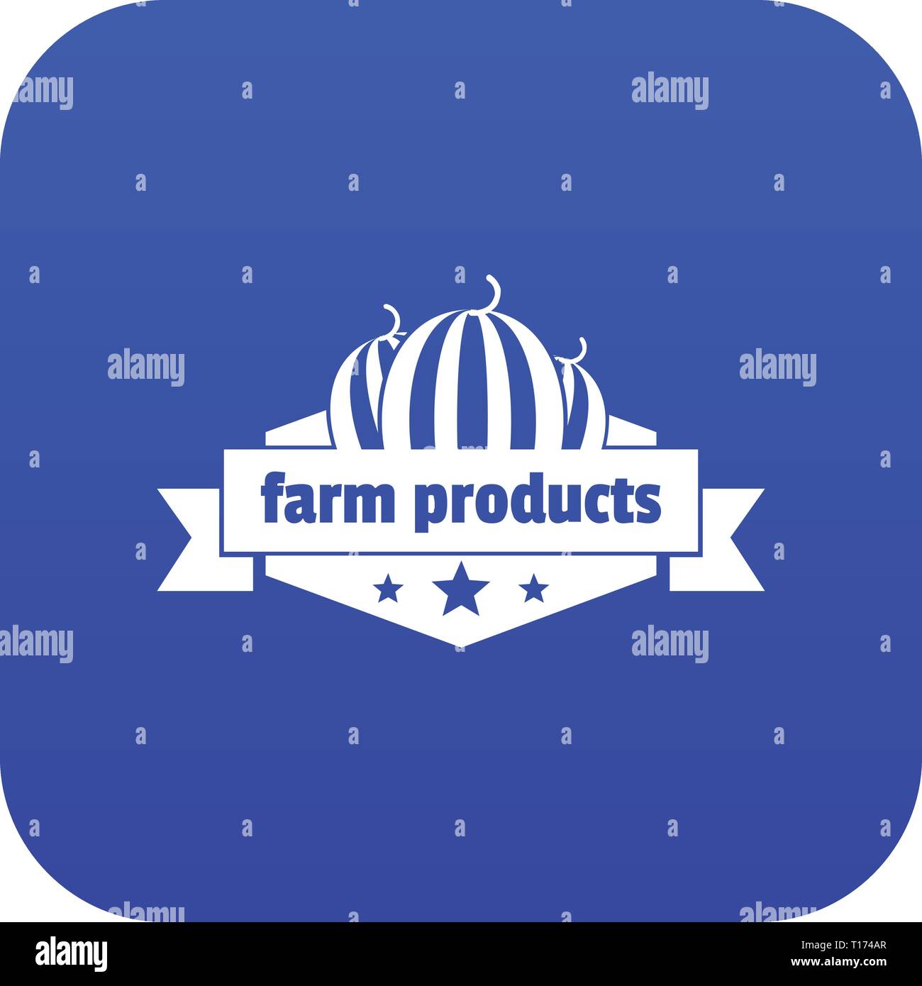 Farm products icon blue vector Stock Vector Image & Art - Alamy