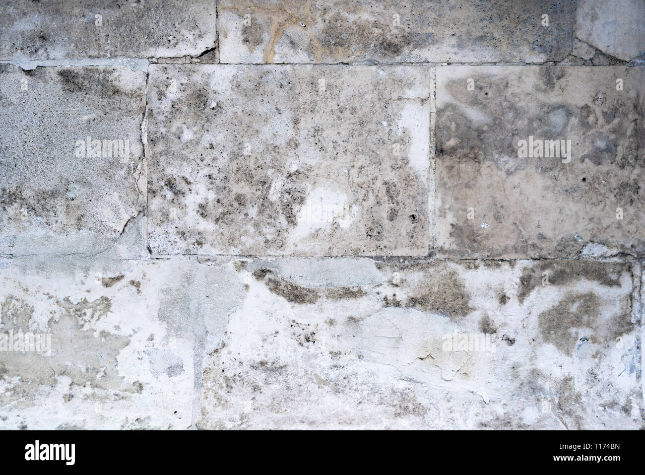 wall of concrete blocks with a damaged surface Stock Photo - Alamy