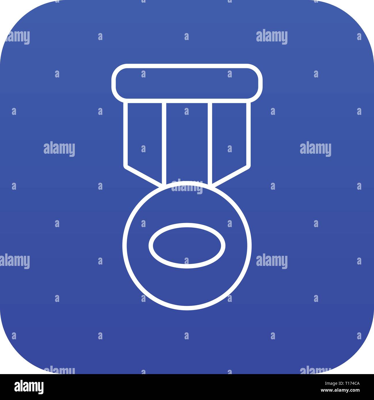 Hockey medal icon blue vector Stock Vector Image & Art - Alamy