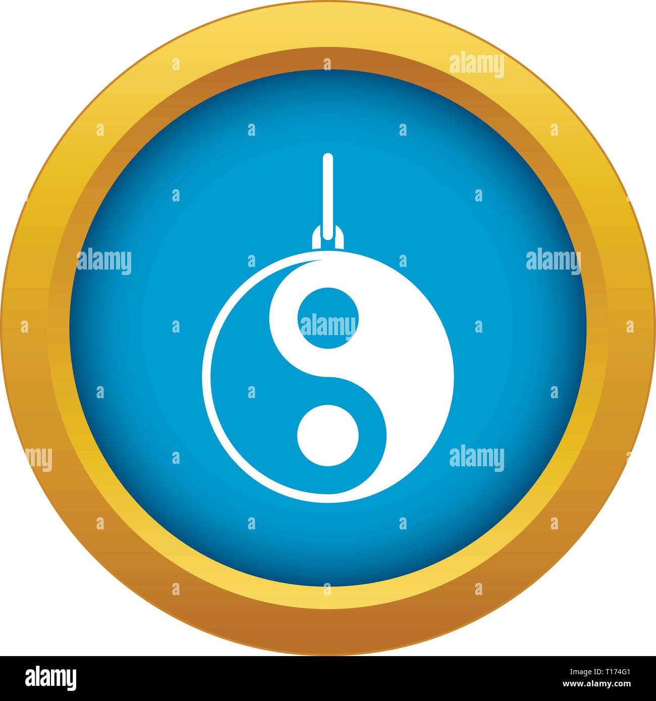 Yin Yang symbol icon blue vector isolated Stock Vector Image & Art - Alamy