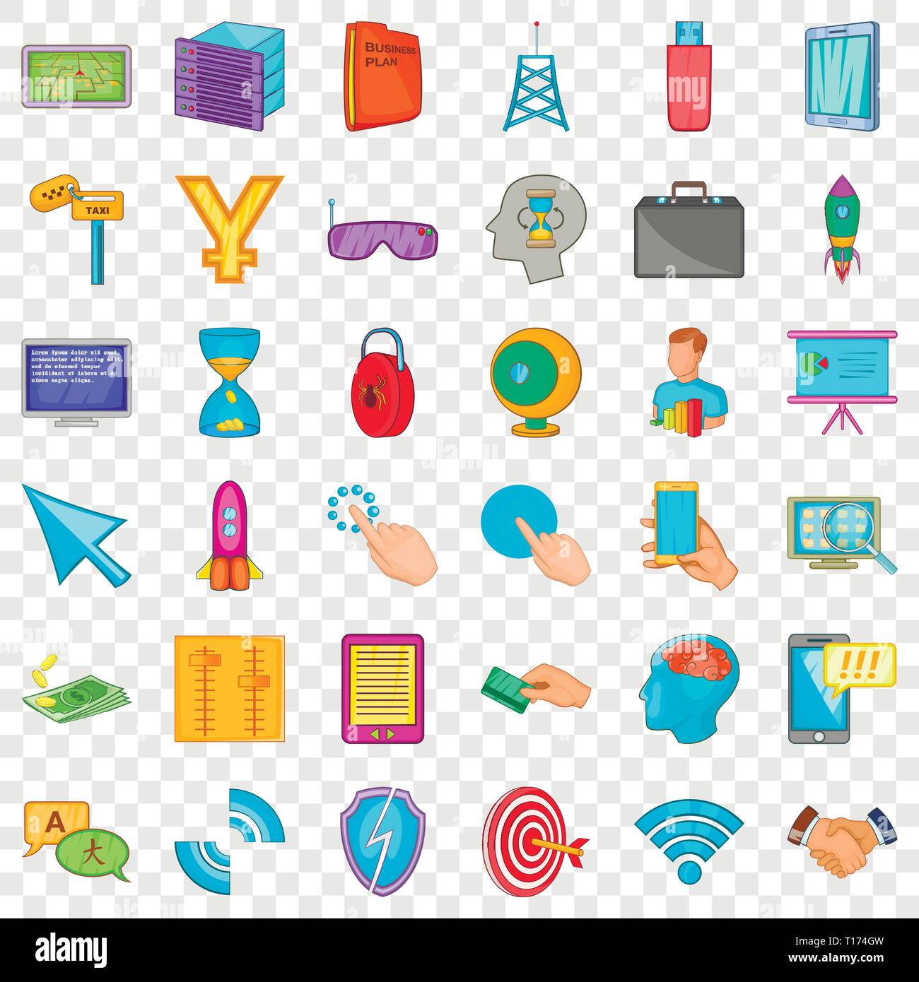 Web design icons set, cartoon style Stock Vector Image & Art - Alamy