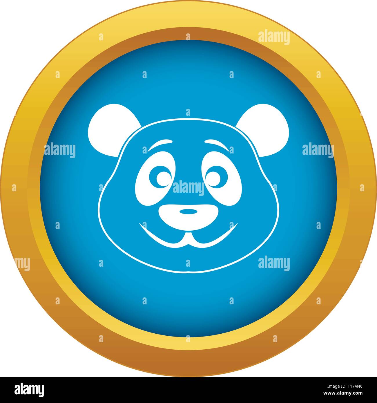 Panda icon blue vector isolated Stock Vector Image & Art - Alamy