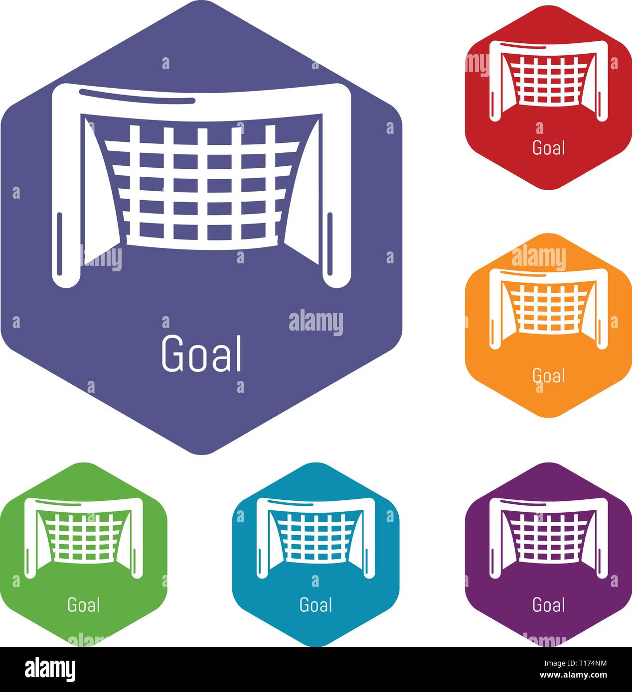 Goal soccer icons vector hexahedron Stock Vector Image & Art - Alamy