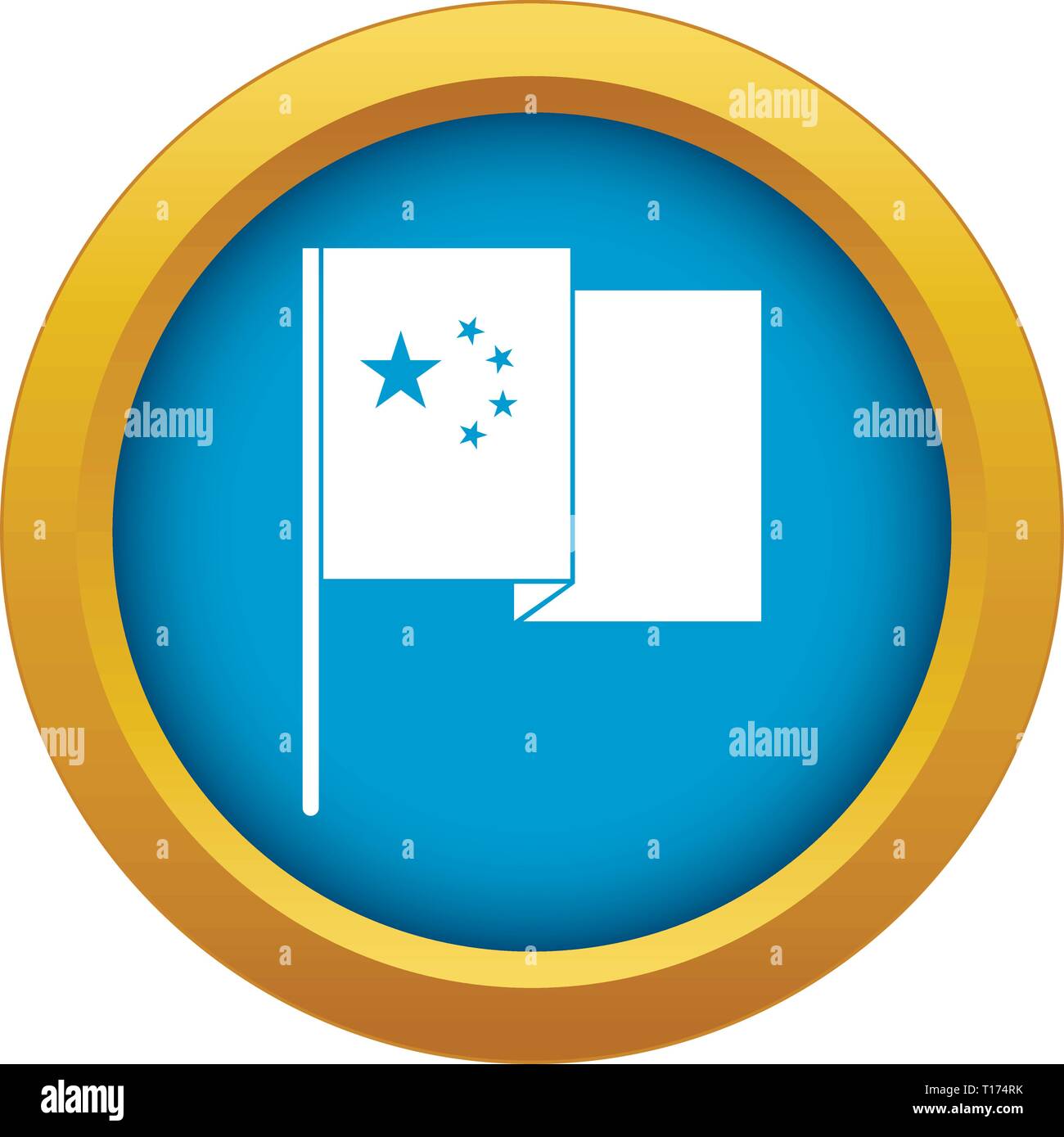 China flag icon blue vector isolated Stock Vector Image & Art - Alamy