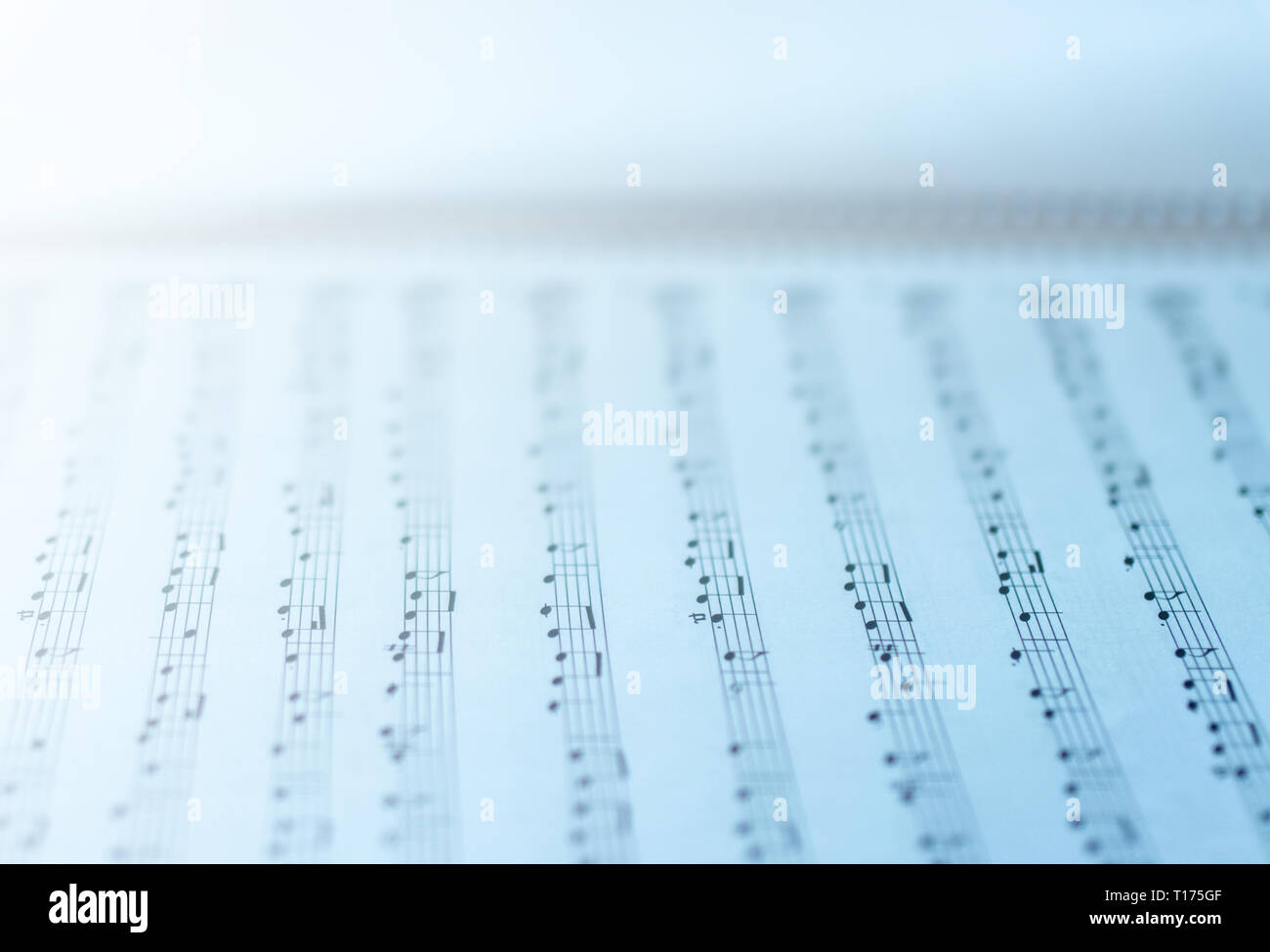 Music sheets on white background. Sheets with musical notes Stock Photo ...